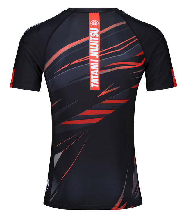 Abstract Rash Guard - Grey & Red – Tatami Fightwear Europe